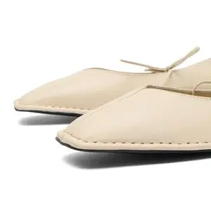 ALOHAS Sway Leather Ballet Flats - Cream