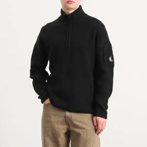 C.P. COMPANY Half Zip Lambswool Jumper