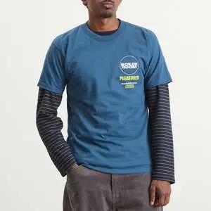 PLEASURES X Boiler Room Turntable T-shirt - Blue