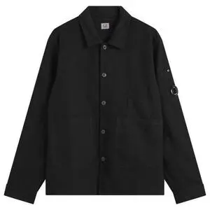 C.P. COMPANY Double Satin Lens Overshirt - Black