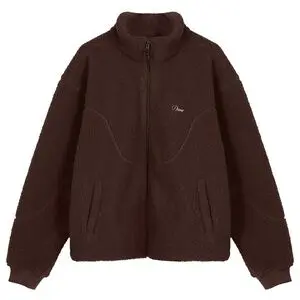 DIME Polar Fleece Sherpa Zip Jacket - Brown