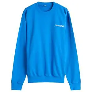 SPORTY & RICH Health Is Wealth Crew Sweatshirt - Paris Blue