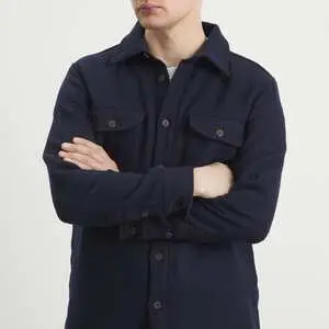WAX LONDON Lomond Thick Wool Blend Overshirt
