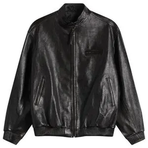 NOTHING WRITTEN Leather Single Rider Jacket