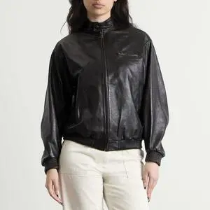 NOTHING WRITTEN Leather Single Rider Jacket