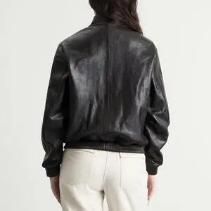 NOTHING WRITTEN Leather Single Rider Jacket