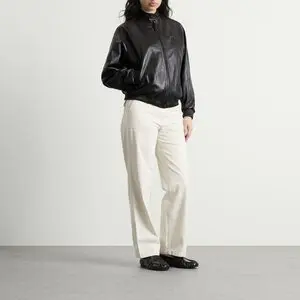 NOTHING WRITTEN Leather Single Rider Jacket