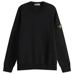 Stone Island Organic Cotton Fleece Sweatshirt - Black