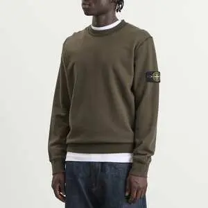Stone Island Organic Cotton Fleece Sweatshirt - Charcoal