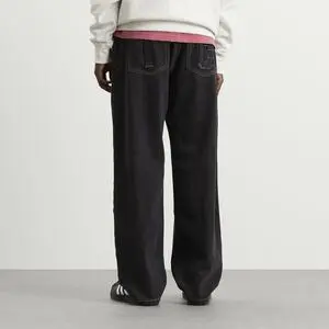 ICECREAM Appliqué Running Dog Double Scoop Wide Leg Denim Jeans
