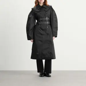 GANNI Duchesse Nylon Trenchcoat