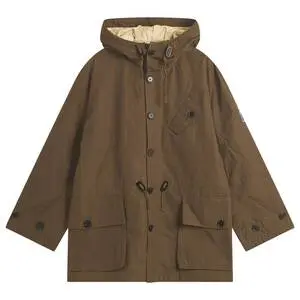 Universal Works British Waxed Cotton Boston Parka - Brown