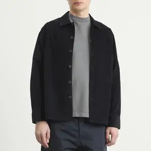 Universal Works Fine Cord Fatigue Overshirt - Black