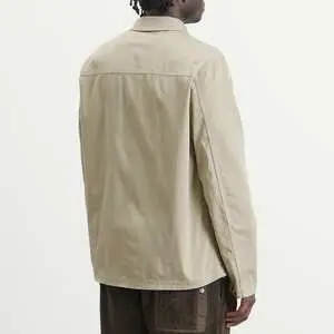 Stone Island Organic Cotton Sateen Zip Shirt Jacket - Sand