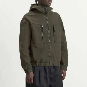 Stone Island Organic Cotton Ripstop Hooded Jacket