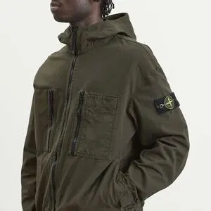 Stone Island Organic Cotton Ripstop Hooded Jacket