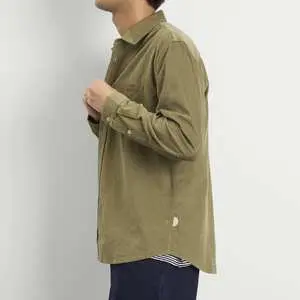 Folk Direction Babycord Shirt - Olive