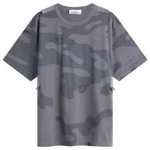 Stone Island Camouflage T-shirt - Blue Grey