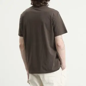 Moncler Stripe Logo Short Sleeve T-shirt - Brown