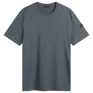 Moncler Neckline Logo Short Sleeve T-shirt - Blue