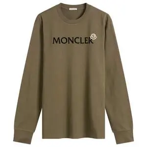 Moncler Long Sleeve Cotton T-shirt In | Size: | 100% Cotton | End Clothing - Green