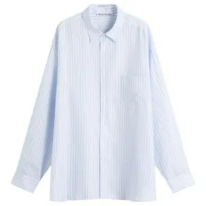 Acne Studios Oversized Stripe Shirt In | 100% Lyocell | End Clothing - Blue