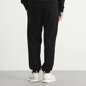 Moncler Stripe Logo Sweatpants - Black