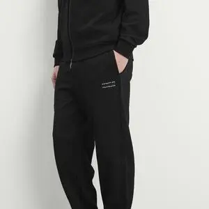Moncler Stripe Logo Sweatpants - Black