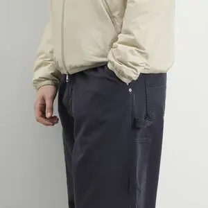 Moncler Gabardine Cotton Carpenter Trousers - Navy