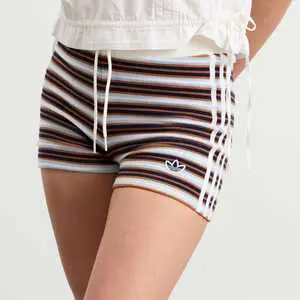 Adidas Striped Terry Mini Shorts