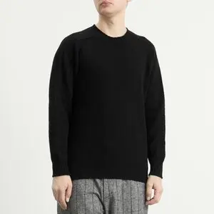 JAMIESON'S OF SHETLAND Crew Knit In Wool - Black