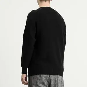 JAMIESON'S OF SHETLAND Crew Knit In Wool - Black