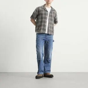 CORRIDOR Plaid Seersucker Short Sleeve Shirt