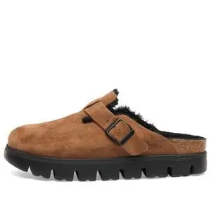 BIRKENSTOCK Boston Shearling Clogs - Dark Tea
