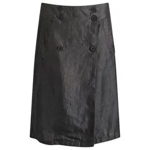 PEACHY DEN Estelle Midi Skirt - Greyscale
