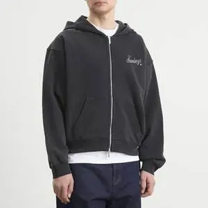 SNDYS. Zip Hoodie In | Size: | 100% Cotton | End Clothing - Black