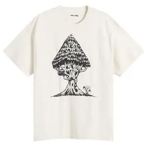 STORY MFG. Hand Embroidered Grateful T-shirt - Tree Hugging