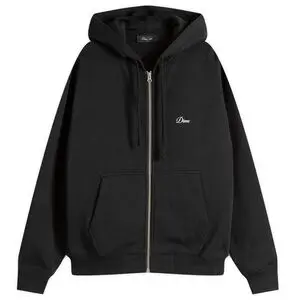 DIME Cursive Zip Hoodie - Black