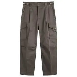Moncler Gaberdine Cotton Cargo Trousers - Grey