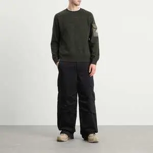 Moncler Wool Cashmere Mouline Crew Neck Jumper