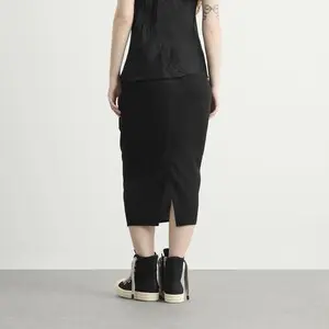 Rick Owens Zipped Short Pillar Skirt - Black