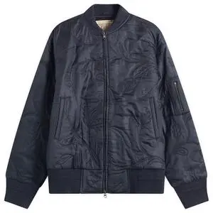KARDO Max Embroidered Bomber Jacket - Navy