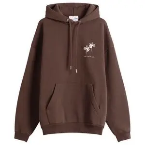MKI MIYUKI ZOKU Ink Flower Hoodie Presented End - Coffee