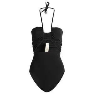 Rick Owens Prong Halterneck Cut Out One Piece Swimsuit - Black