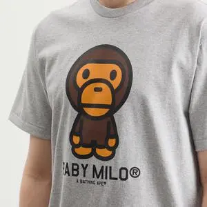 A BATHING APE Baby Milo Graphic T-shirt - Grey