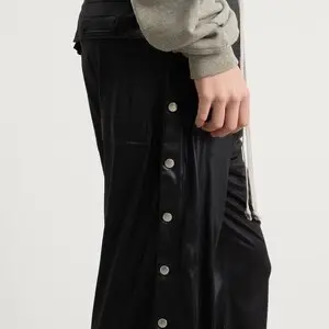 Rick Owens Wide Leg Button Detailed Trousers