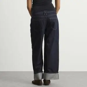 Good American Good Standard Baggy Cuffed Jeans - Indigo