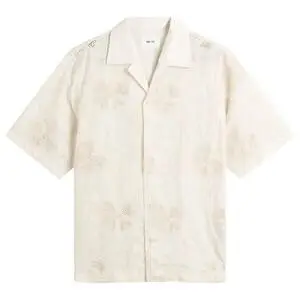 Nn07 Ben Embroidered Vacation Shirt - Ivory