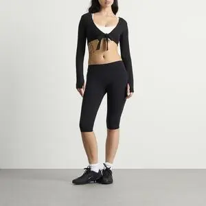 TALA Tie Reversible Long Sleeve Top - Shadow Black