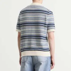 Nn07 Nolan Stripe Polo Cardigan - Navy Multi